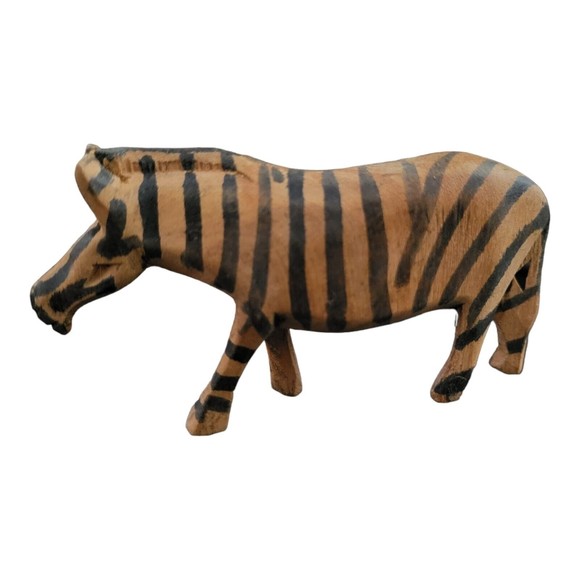 Accents | Vintage Hand Carved Wooden Zebra Wildlife Safari | Poshmark